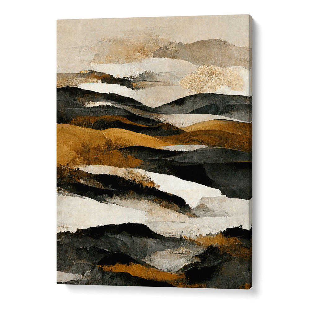 Abstract Watercolour Wall Art | Beige Mountains By Nook At You