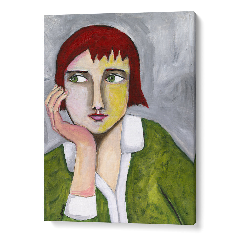 Classic Vintage Artwork Of Woman Thinking | Art For Interior Project ...