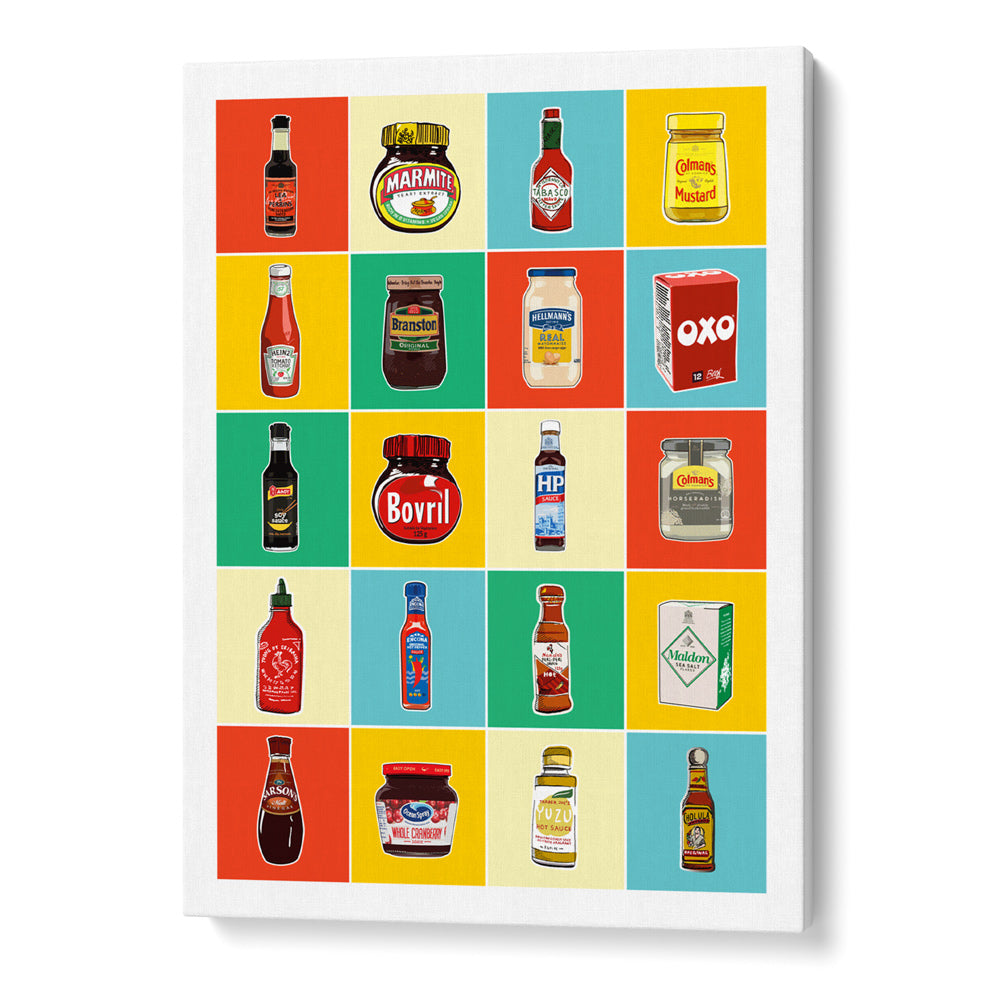Taxonomy of Condiments | Gourmet Dining Wall Art Print | Nook At You