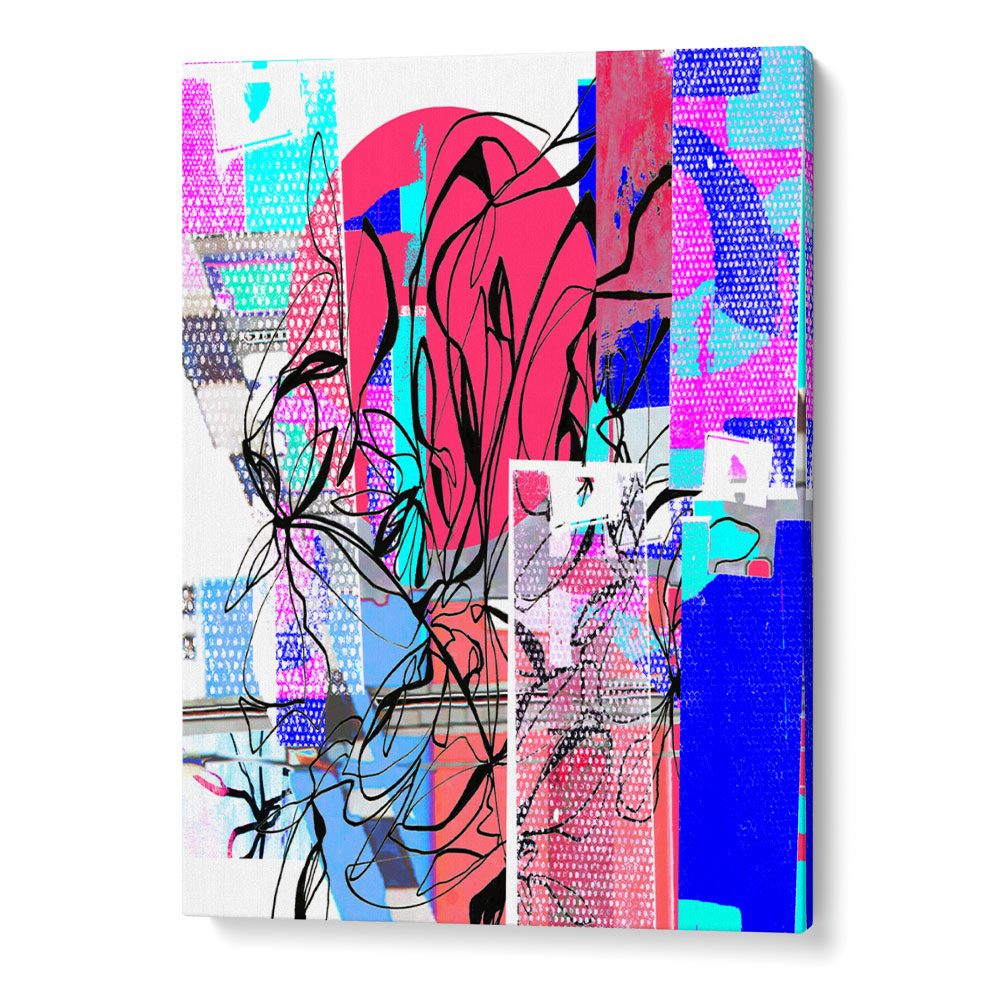 Fragmented Bloom Vibrant Abstract Wall Art Poster | Nook At You