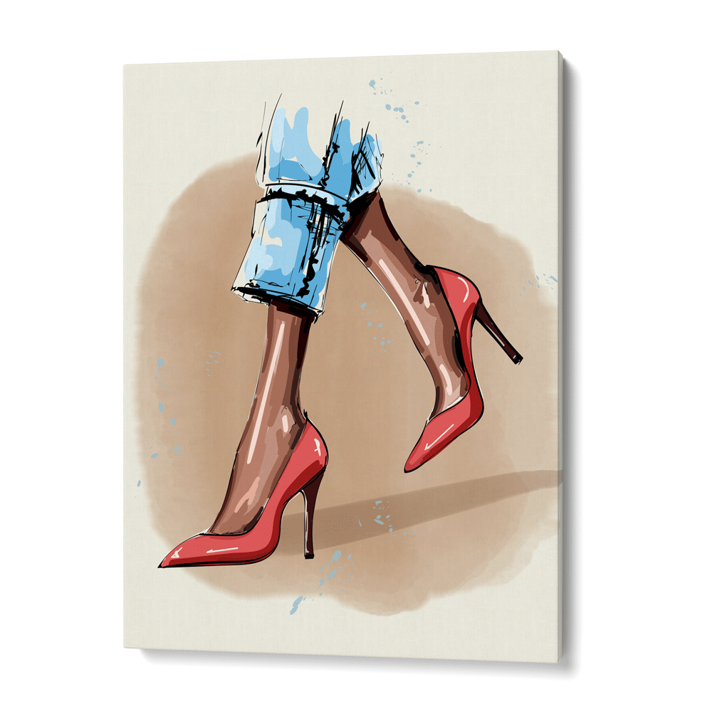 Red High Heels Wall Art: Elegant Bohemian Prints – Nook At You